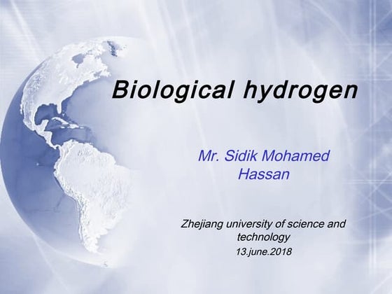 Biohydrogen production | PPTX | Chemistry | Science