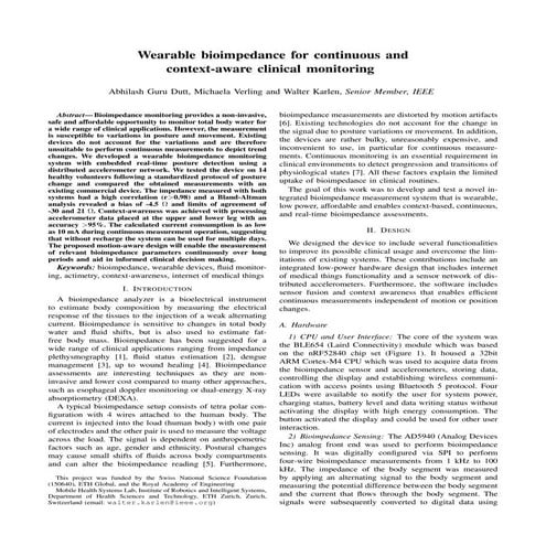 Physics of bio electrical impedance analysis | PDF