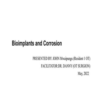 BIOIMPLANT.pptx compactibility and mechanics of implants | PPT