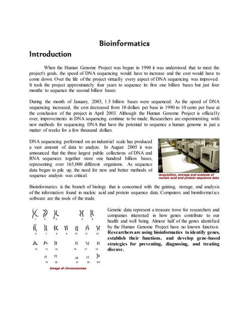 Introduction of bioinformatics | PPTX