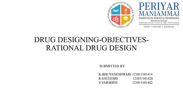 Bioinformatics drug designing and rational drug designing.pptx Bioinformatics drug designing and rational drug designing.pptx