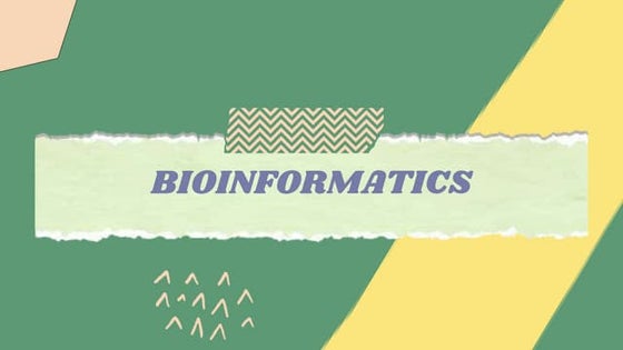 Application of bioinformatics | PPTX
