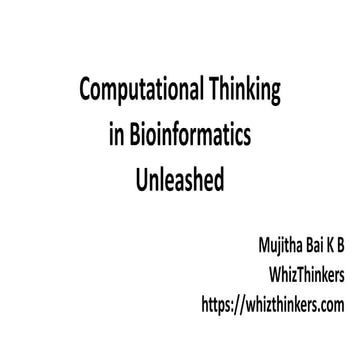 Computational Thinking in Bioinformatics | PPT