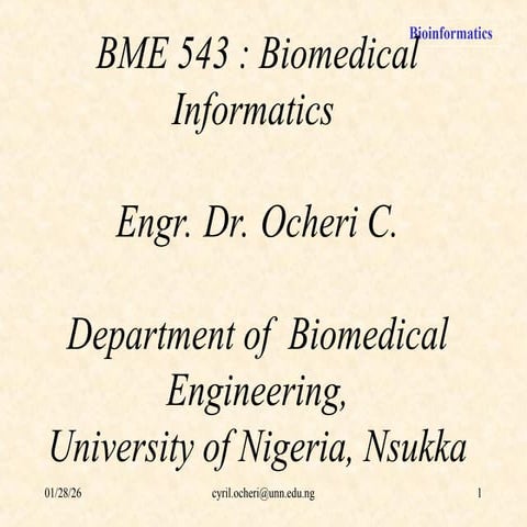 Introduction of bioinformatics | PPTX