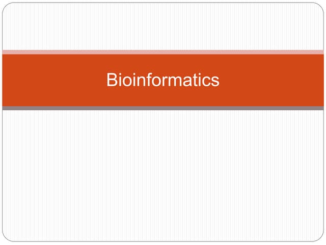 Bioinformatics Final Ppt