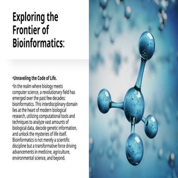 Bioinformatics Lecture Note Pptx From Usman Muhammad Bature Ppt
