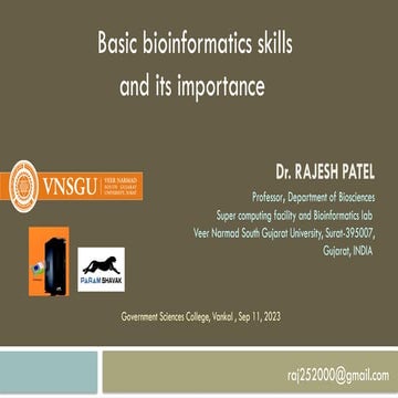 Bioinformatics skill, Sep 11, 2023, Vankal.pptx