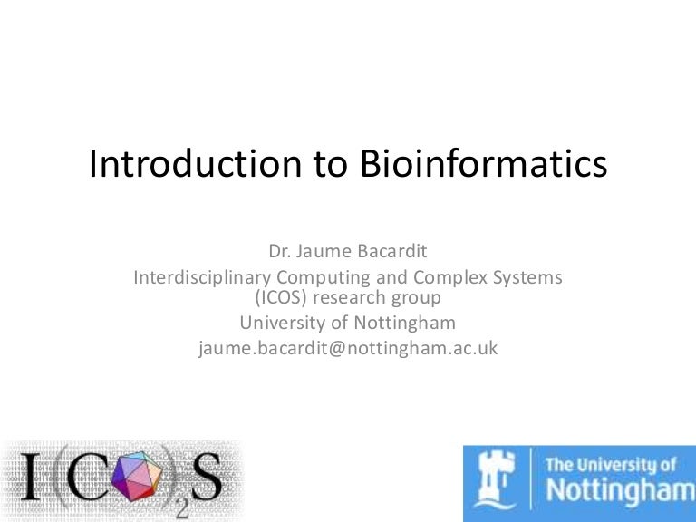 Introduction To Bioinformatics