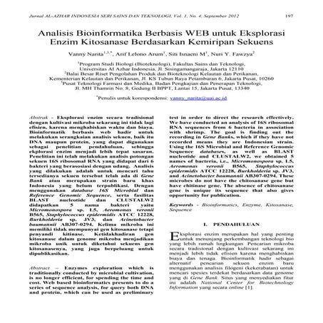 Bioinformatika | PDF