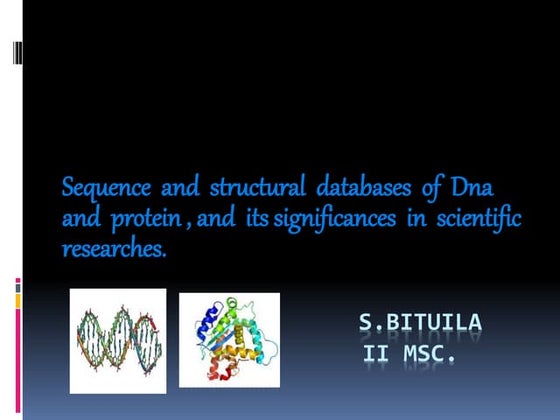 Introduction Of Biological Database Ppt