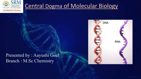 Central dogma of life | PPT | Biological Sciences | Science