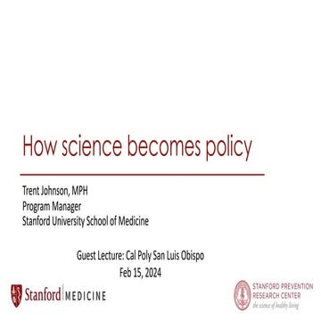How Science becomes Policy - presentation | PDF