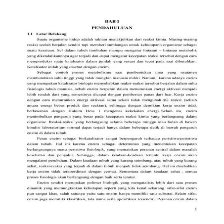 Biokimia - Bab Enzim | PDF