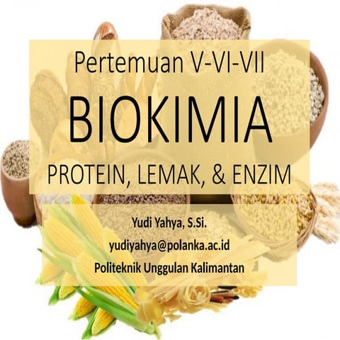 Biokimia (Farmasi) - Pertemuan 5-6 - Protein & Lemak.pptx