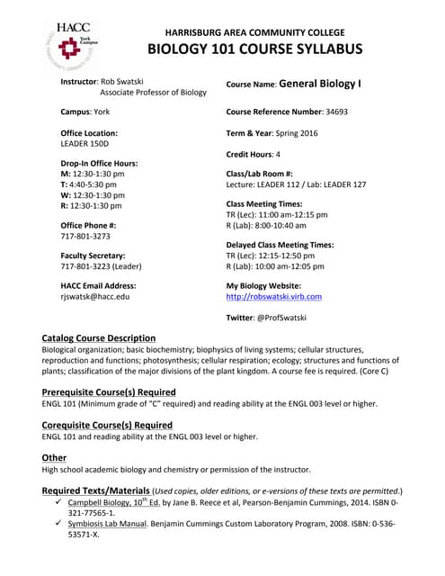 Chem 102 lecture and lab syllabus queens college f 2012 | PDF