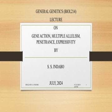 GENE ACTION, MULTIPLE ALLELISM, PENETRANCE, EXPRESSIVITY.pptx