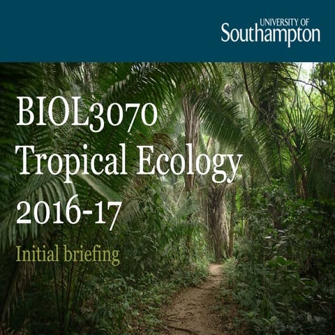 Biol3070 initial briefing 2016-17 | PPTX