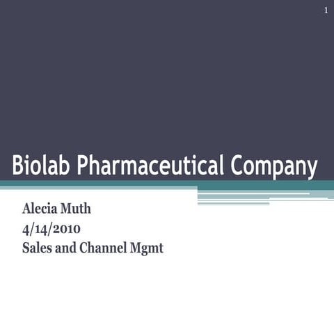 Biolab pharmaceutical company | PPTX