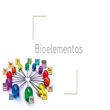 Bioelementos secundarios | PPTX