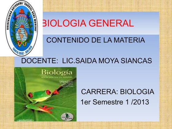Introducción a la Biologia | PPT