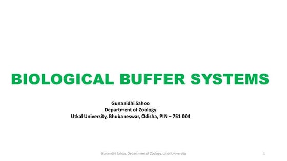 Buffers for biochemistry powerpoint presentation | PPT