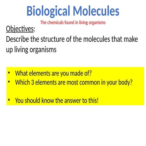 biological-molecules.pptx biological molecules | PPTX
