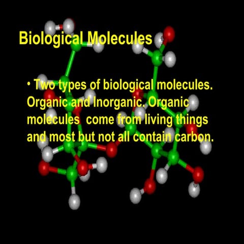 Biological Molecules Notes | PPT