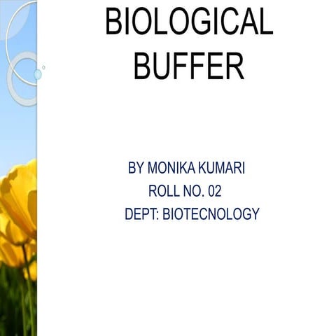 Biological buffer | PPTX
