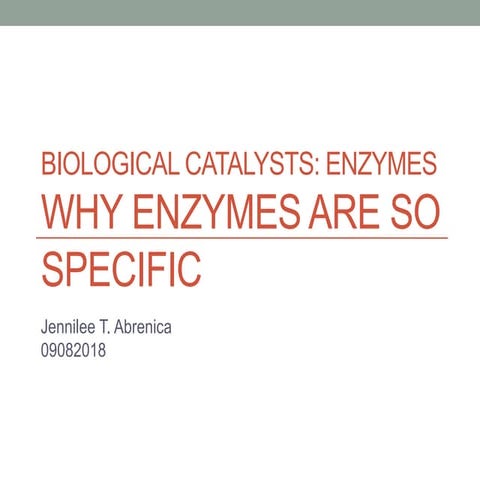 Biological Catalysts: Enzymes | PPTX