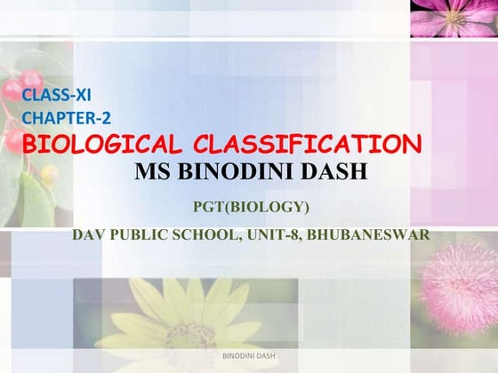 Class 11th Biological Classification Ppt