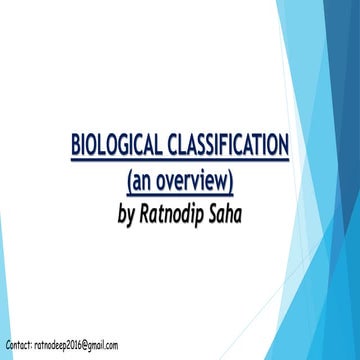 Biological classification of organisms by Ratnodip Saha | PPTX