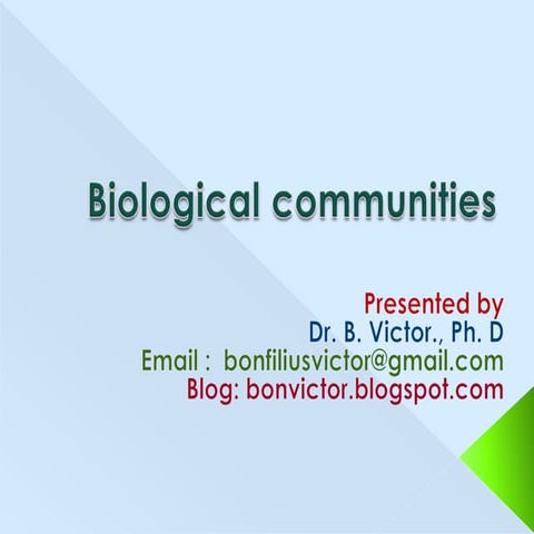 Biological communities | PPTX