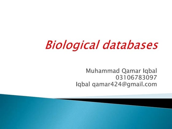 Bioinformatic databases 2 | PPT