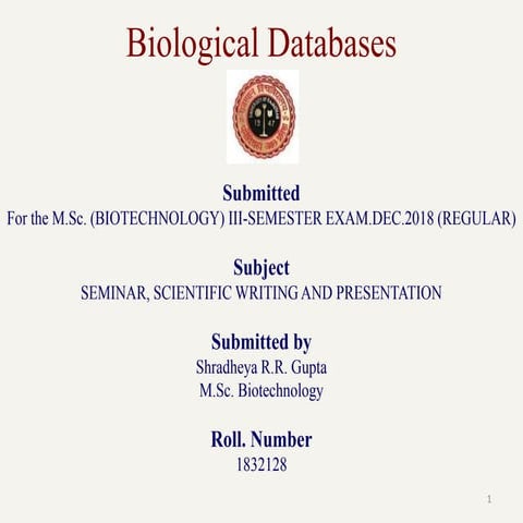 Biological Databases Ppt