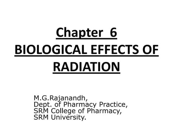 Biological effects of radiation | PPT Biological effects of radiation | PPT