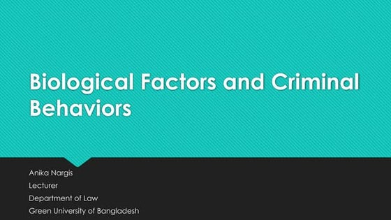 Lombrosian Theory of crime causation | PPT