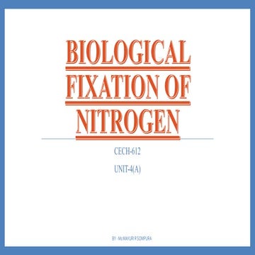 Biological fixation of nitrogen | PPT