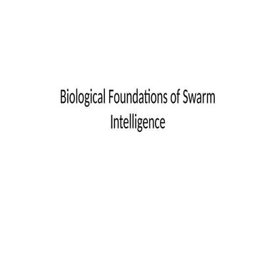 Swarm intelligence | PPTX