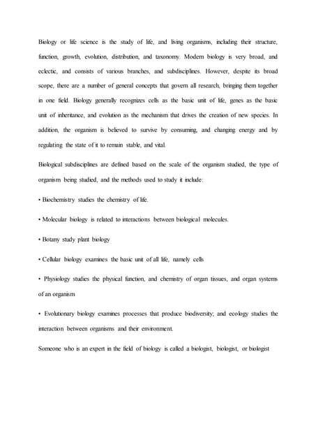 History of biology | PPT