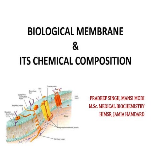 Biological membrane & its chemical composition | PPTX