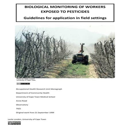 Biological Monitoring of Workers Exposed to Pesticides - Guidelines for ...