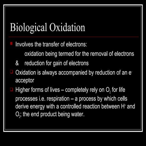 Biological oxidationppt1 | PPT