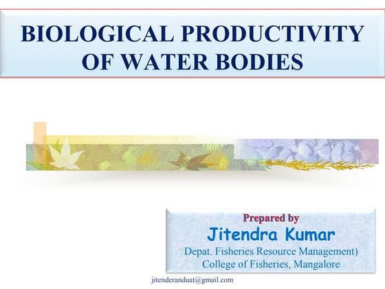 Types of water body : Freshwater body | PDF