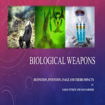 Biological weapons | PPTX
