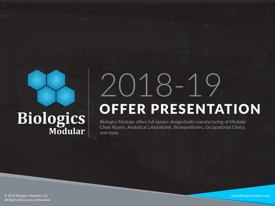 Biologics modular ppt 2018 - bio pharma facilities | PPT