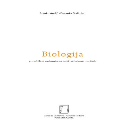 Biologija 8 - Prirucnik [unutra] strucna | PDF