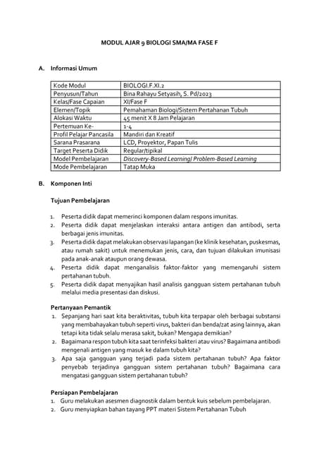 MODUL pembelajaran materi VIRUS kelas x sma.DOCX