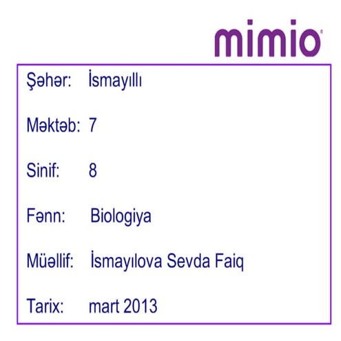 Biologiya 8 ismayilli 7_ismayilova sevda faiq | PDF