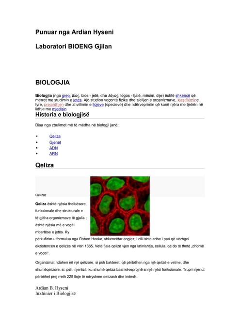 Projekt biologji | PPTX