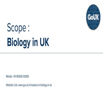 Scope of MSc in Biology - Exploring Career Options after the Course | PDF